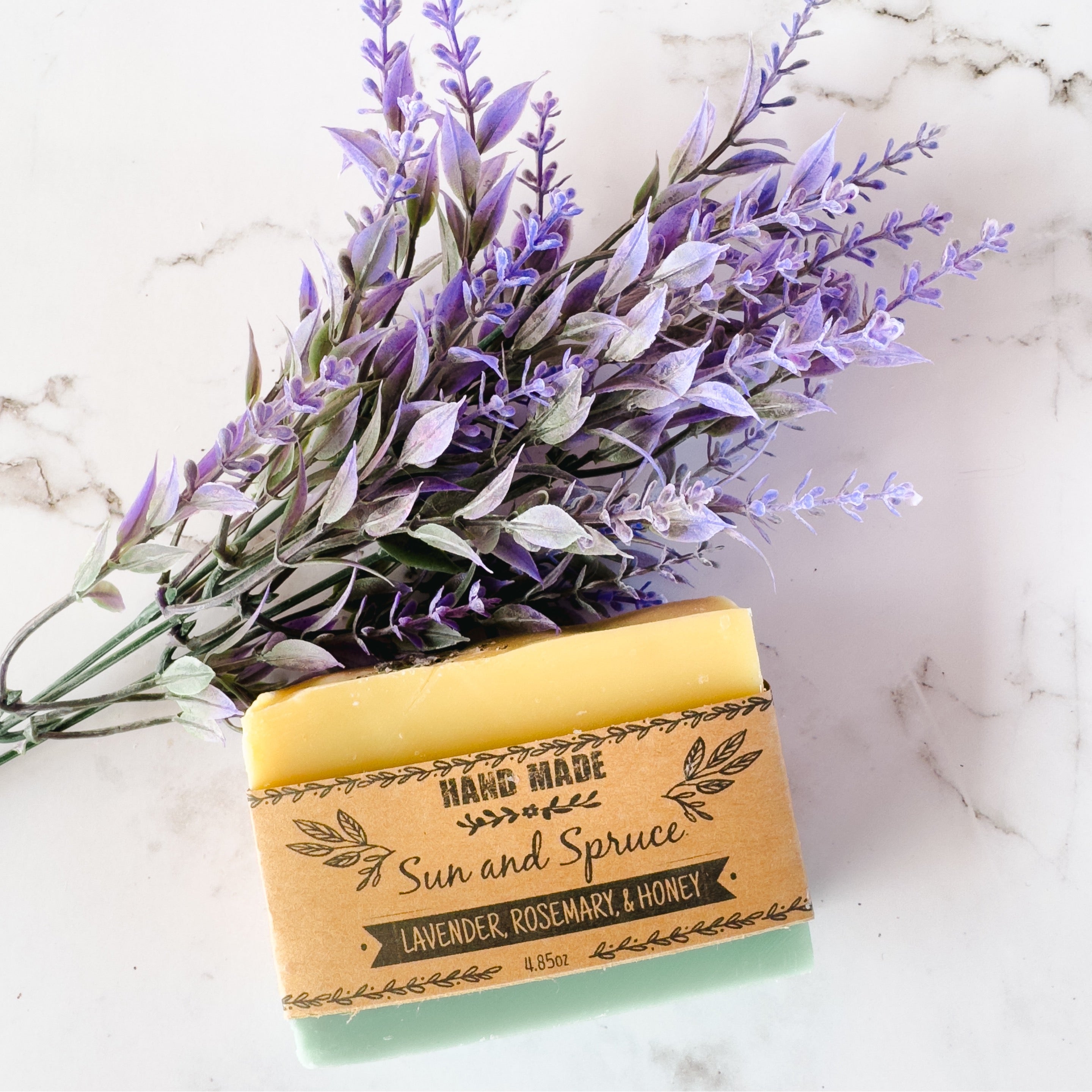 Lavender Honey & Rosemary Handmade Soap | Sun and Spruce Handmade Soaps