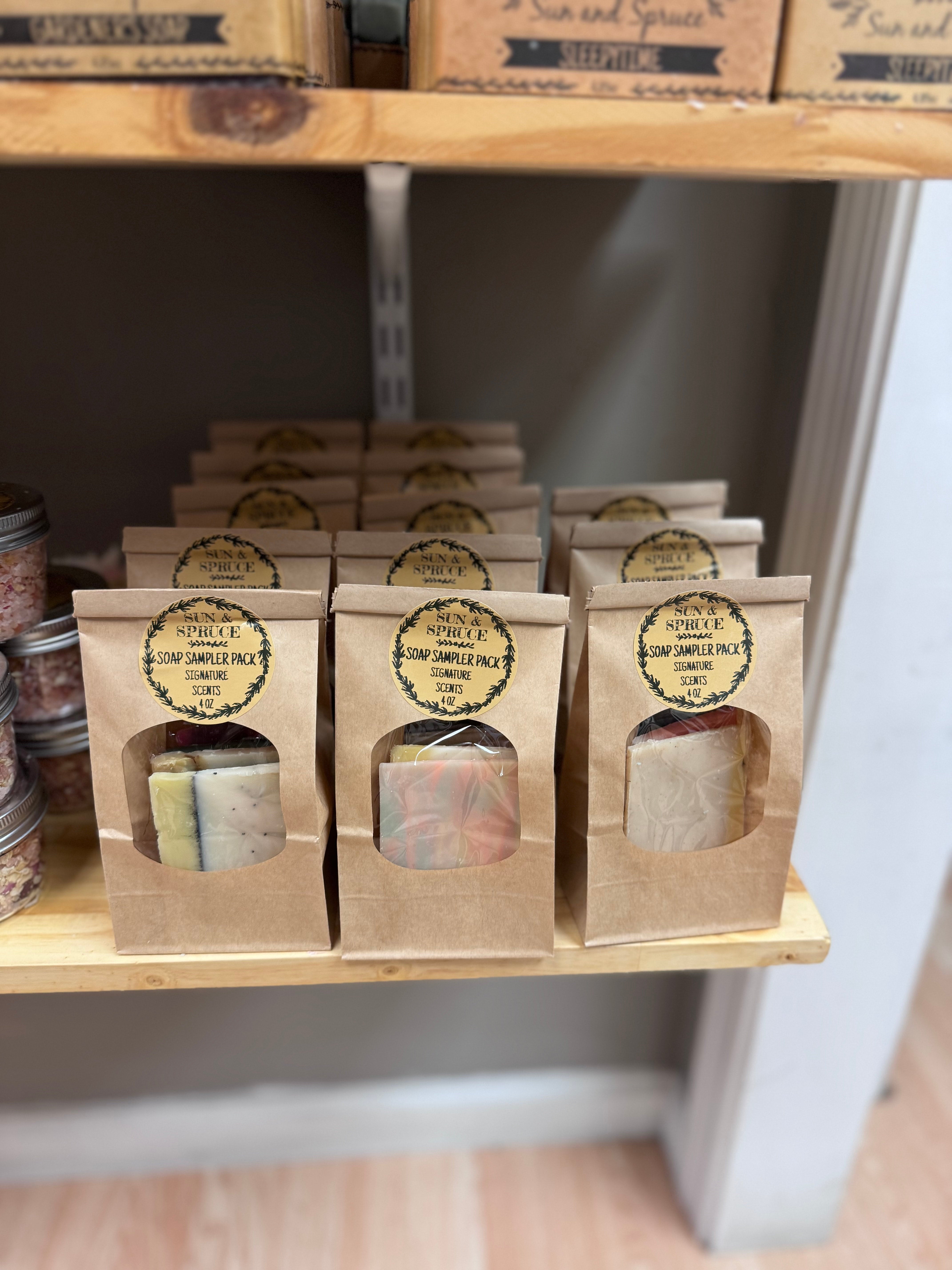 Handmade Soap Sampler Set | Sun and Spruce Handmade Soaps