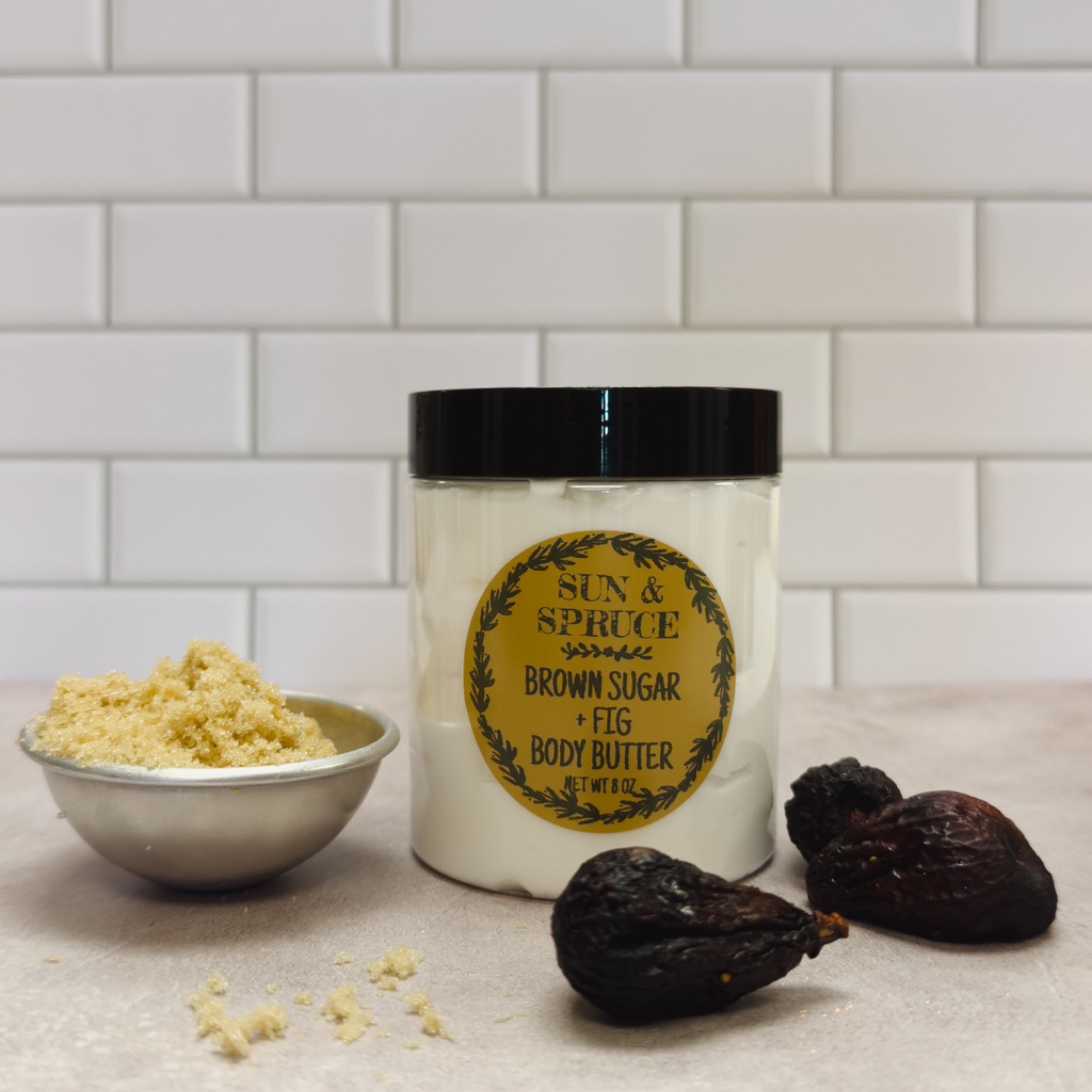 Brown Sugar + Fig Body Butter Handmade | Sun and Spruce Handmade Soaps