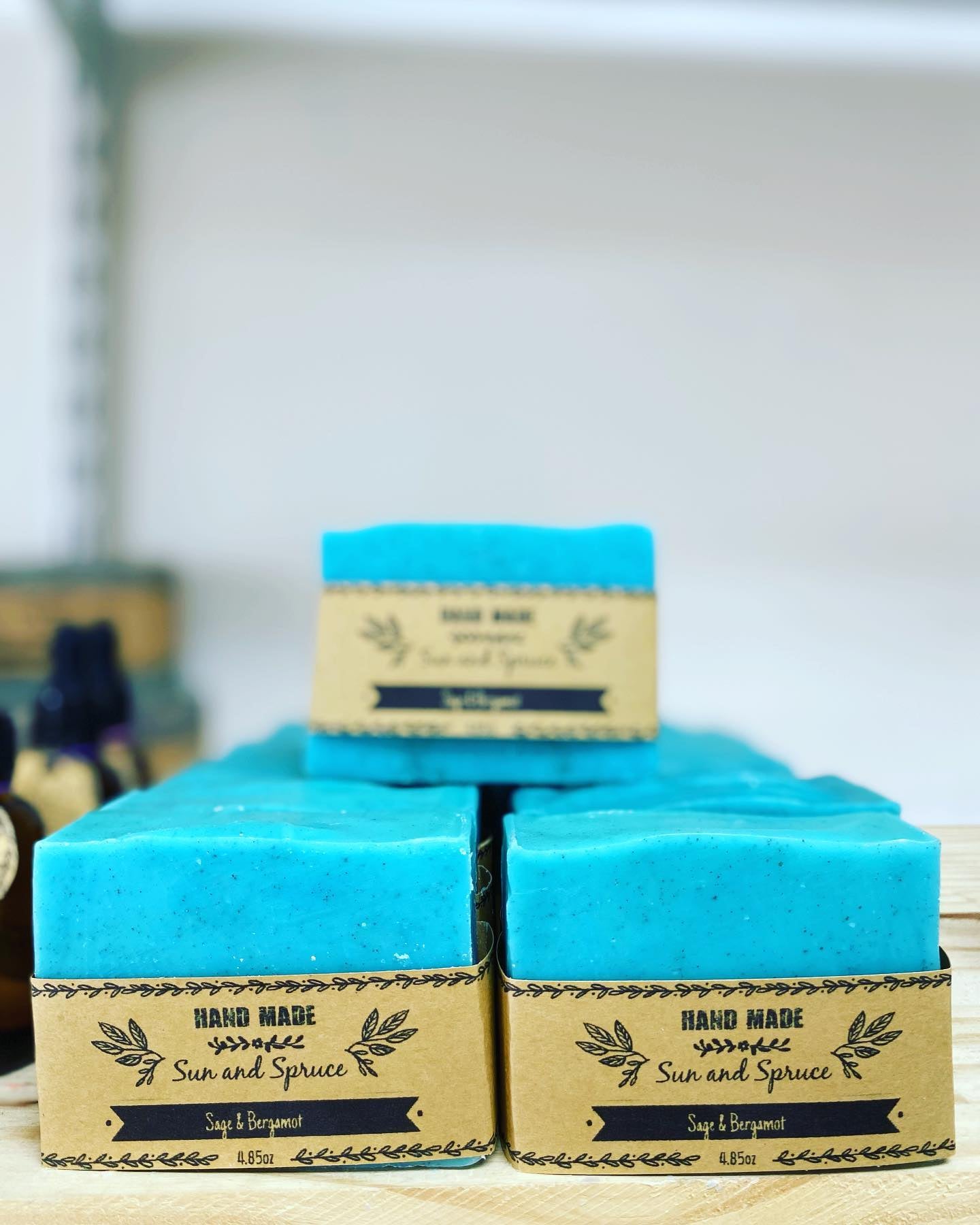 Sage & Bergamot Handmade Soap | Sun and Spruce Handmade Soaps
